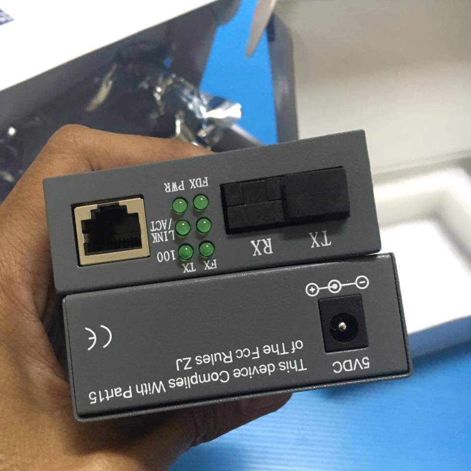 Media Converter 10/100M & 100/1000M SC 1ช่อง Single Mode Fiber Optics Components 25km Dual ...