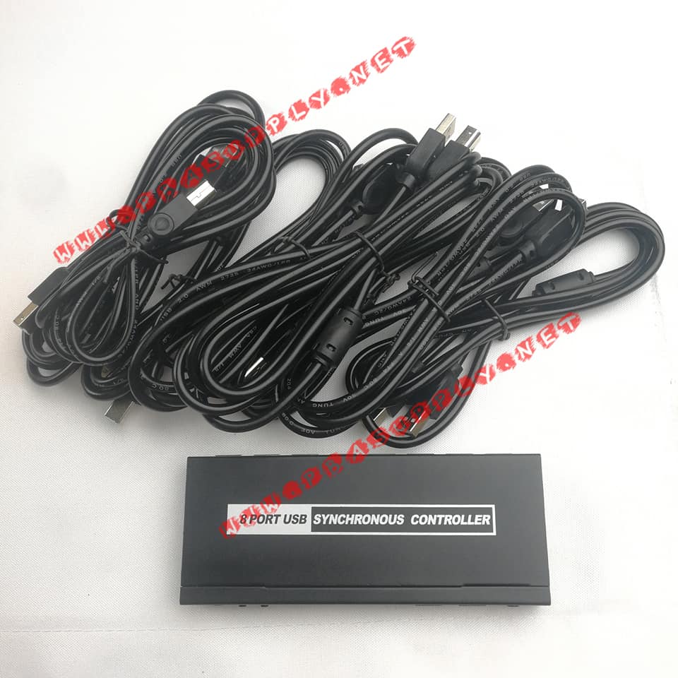 USB Switch synchronous controller 8-port อุปกรณ์แชร์เมาส์คีบอร์ด ต่อออกจอคอนโทรลพร้อมกัน