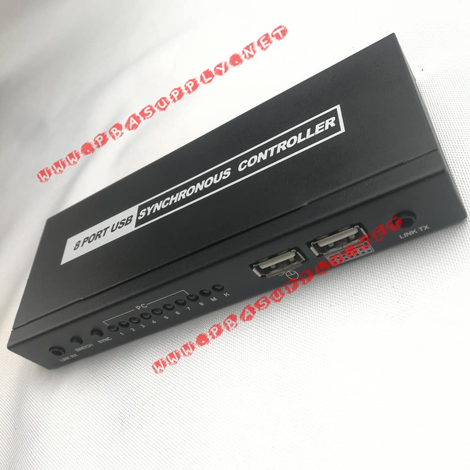 USB Switch synchronous controller 8-port อุปกรณ์แชร์เมาส์คีบอร์ด ต่อออกจอคอนโทรลพร้อมกัน