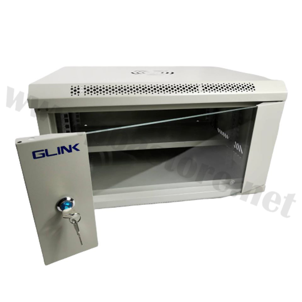 ตู้RACK GLINK NC6U ลึก40 CM เหล็กหนา 1.0mm สีขาว สามารถยึดตู้ติดกับผนัง ...