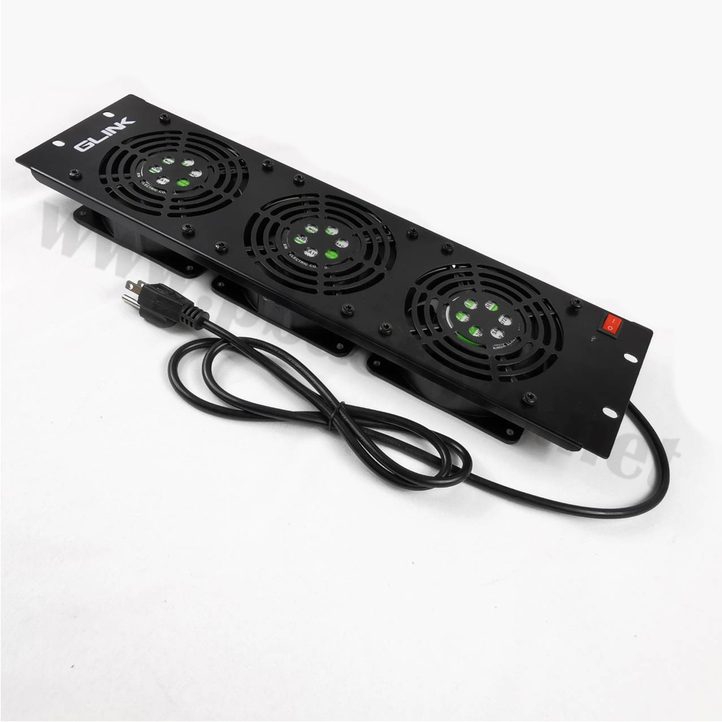 พัดลมระบายความร้อนสำหรับติดตั้งเข้ากับตู้แร็ค 3 Way Cooling Fan Glink ...