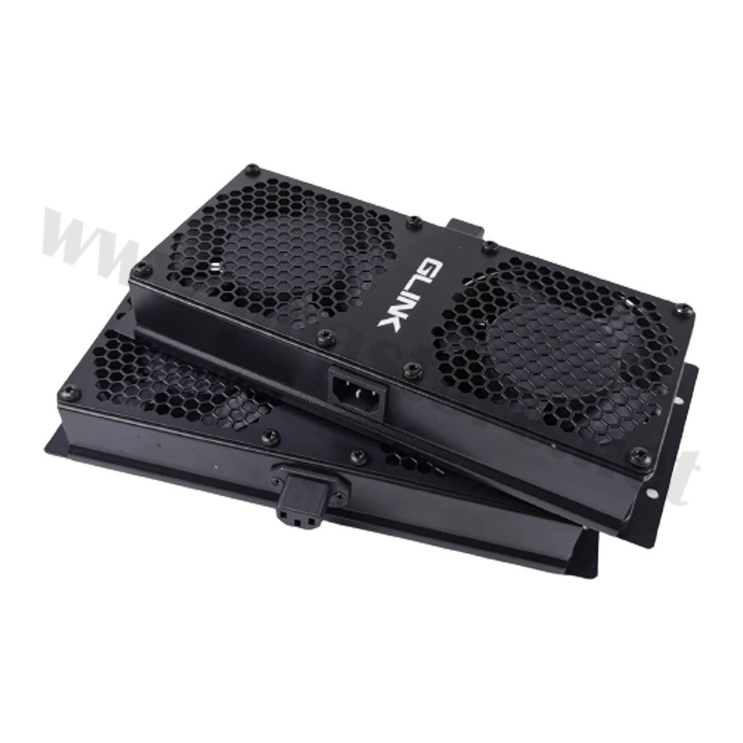 พัดลมระบายความร้อนสำหรับติดตั้งเข้ากับตู้แร็ค 2 Way Cooling Fan Glink ...
