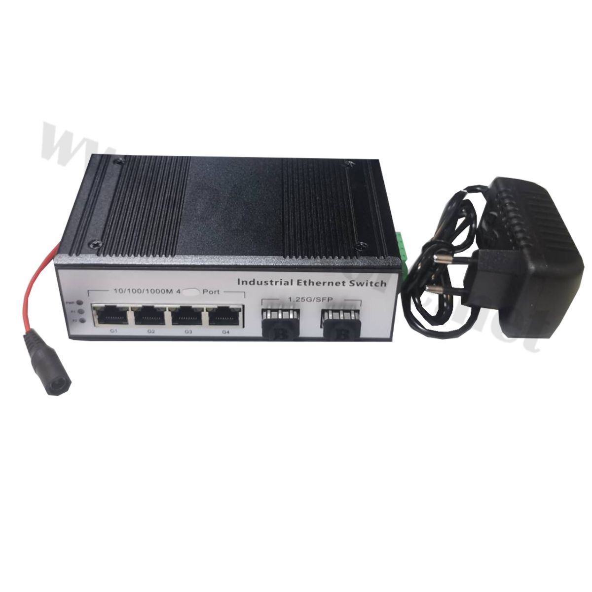 GIGABIT INDUSTRIAL SWITCH HUB 6 Port (4GE LAN +2SFP) 10/100/1000M ...