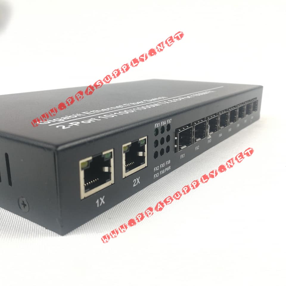 Media Switch SFP 8 port Fiber +2 port RJ45 10/1001000Mbps converter SFP ...