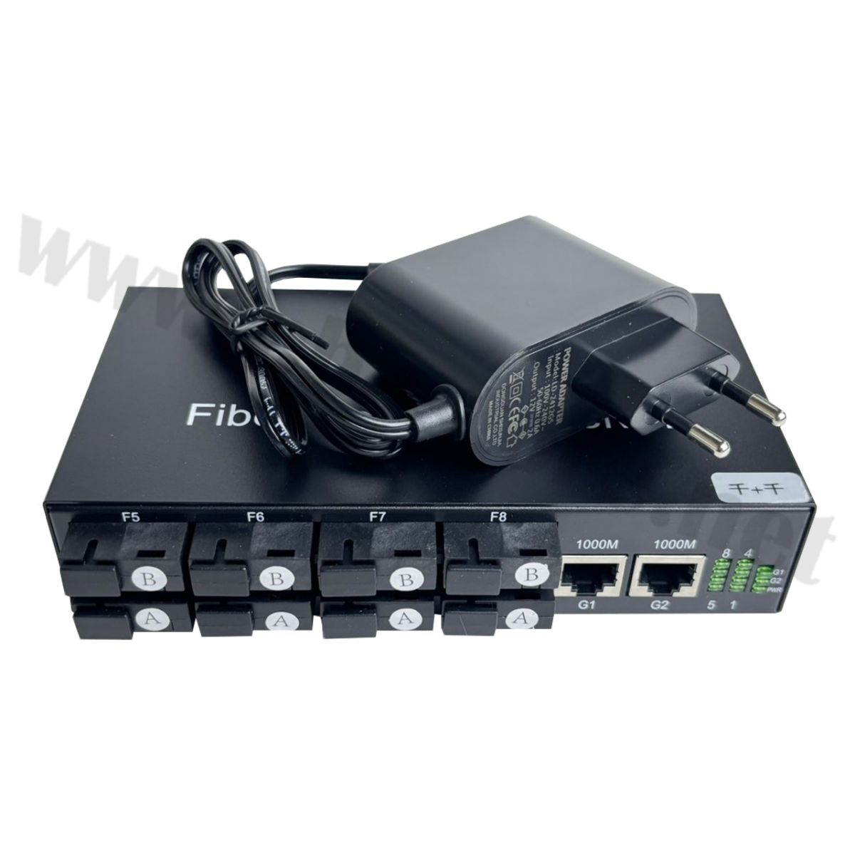 Fiber Switch SC 8Port (B4)(A4) 10/100/1000M 2RJ45 GIGABIT 3KM เป็น ...