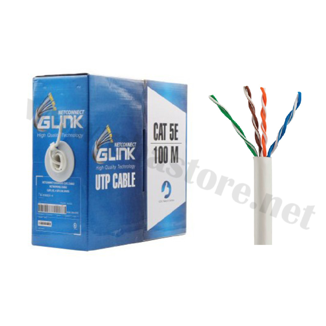 สายแลน CAT5e UTP Cable Indoor (100m/Box) GLINK รุ่น GL5001 ใช้สำหรับ ...