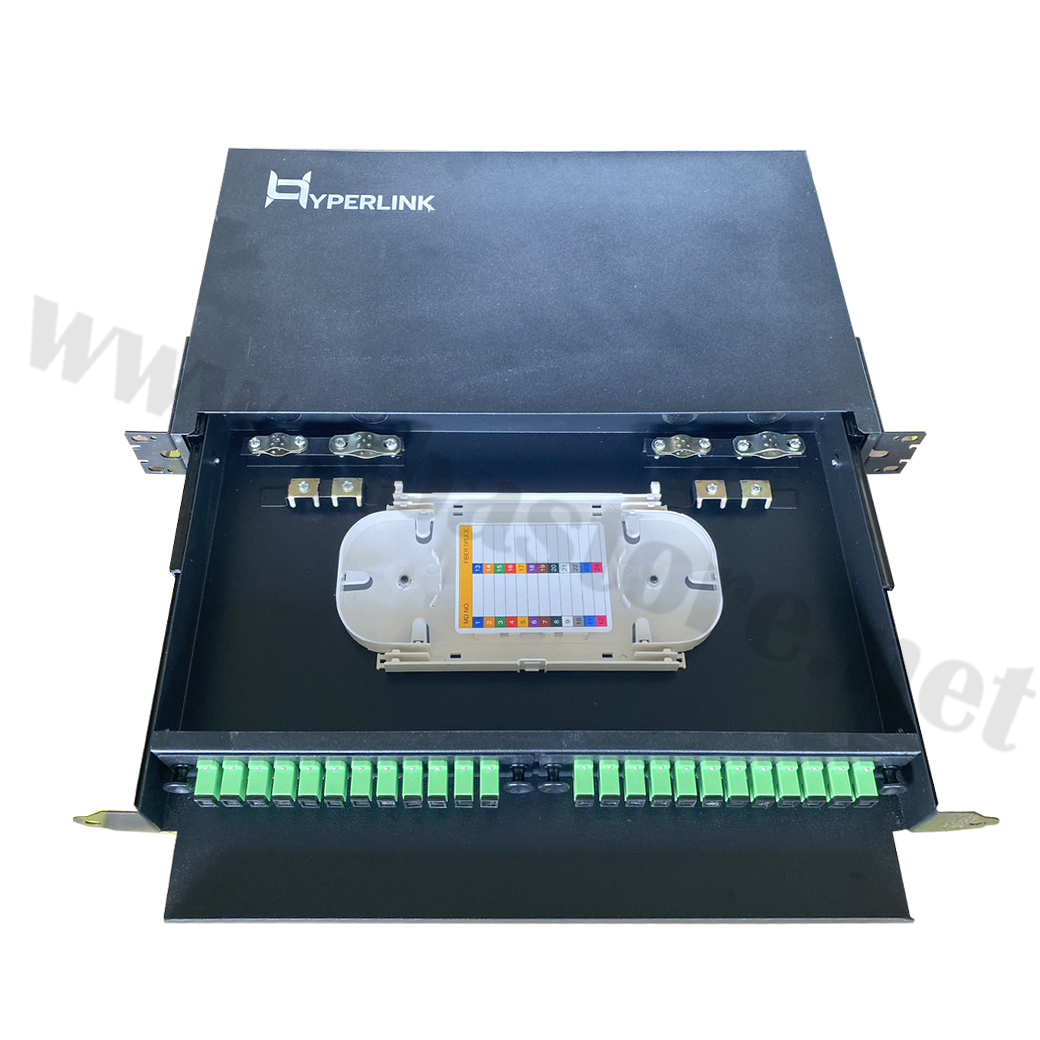 ODF Rack Mount พร้อมสายสไปรท์ SC/APC 24 Ports 24 Cores Fiber Optic ...