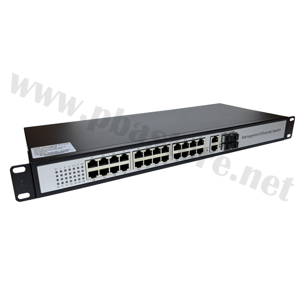 Gigabit switch 24 Port + 2 Uplink + 4 SFP L2 Web Managed/1U เป็นสวิตช์ ...