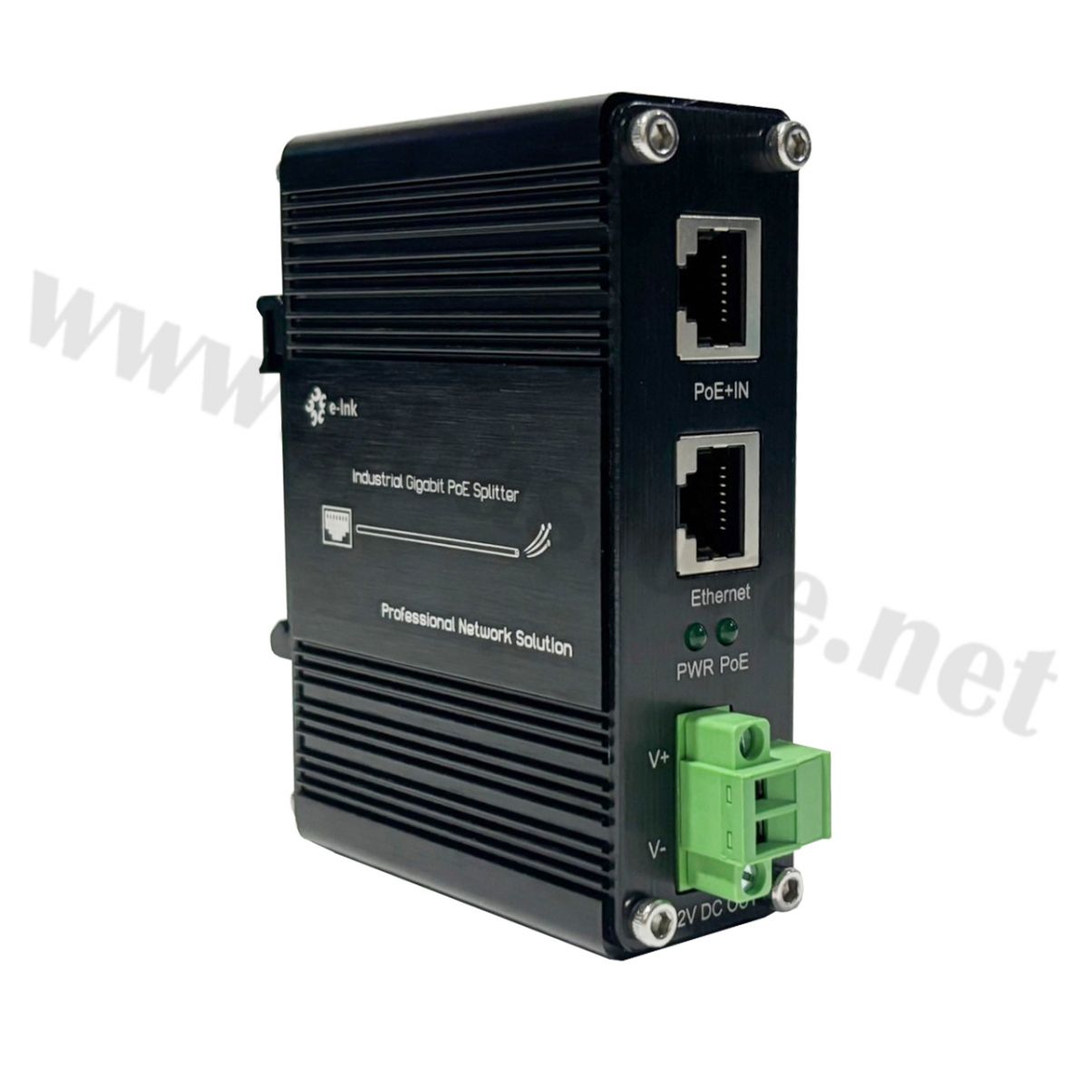 Gigabit Industrial POE+ Splitter Output Voltage 12V DC/20W Standalone ...
