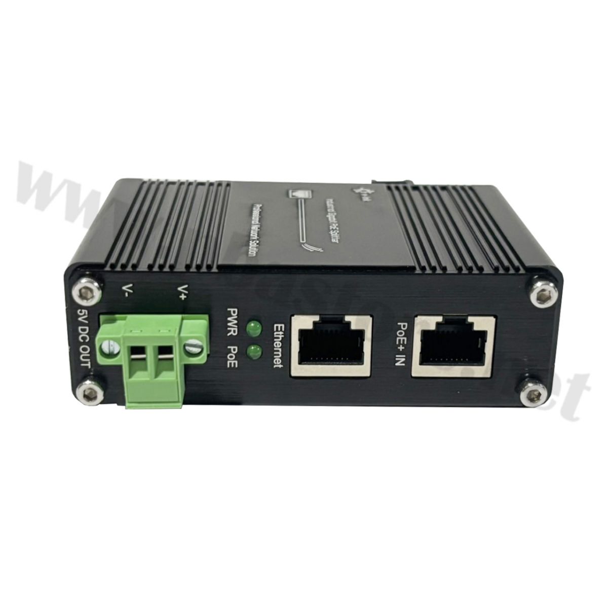 Gigabit Industrial POE+ Splitter Output Voltage 5V DC/20W Standalone af ...
